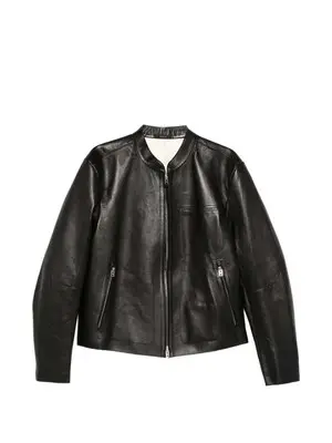 TOM FORD Leather Zip-up Jacket - Black
