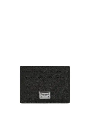 Dolce & Gabbana Card Holder With Logo Plaque - Black