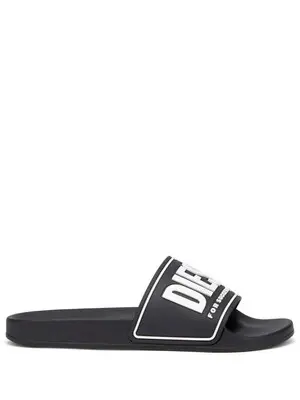 DIESEL® Sa-mayemi Cc Slides With Logo - Black