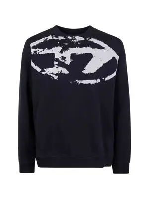 DIESEL® S-boxt-n5 Printed Sweatshirt - Black