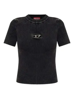 DIESEL® M-anchor-ss T-shirt With Logo - Black