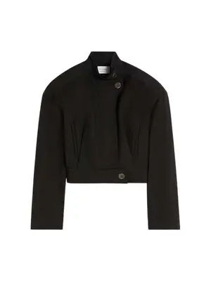 Sportmax Oversized Cotton Bomber Jacket - Black