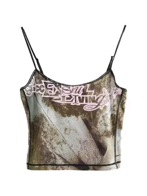 DIESEL® Graphic Print Top - Brown