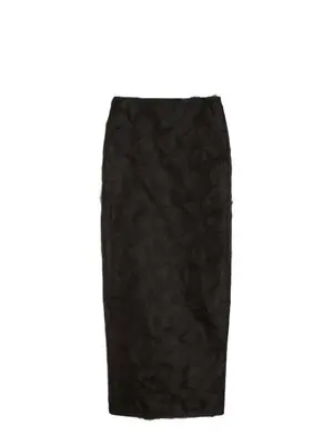 Max Mara Embellished Jacquard Midi Skirt - Black