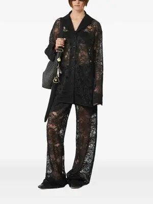 Sportmax Lace Floral Button-down Shirt
