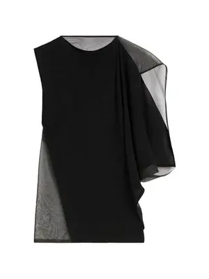 Sportmax Asymmetrical Blouse - Black