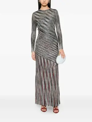 Missoni Long Sleeve Striped Sequin Maxi Dress - Multi