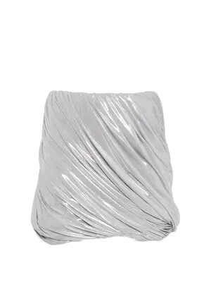 Norma Kamali Draped Mini Skirt - Metallic