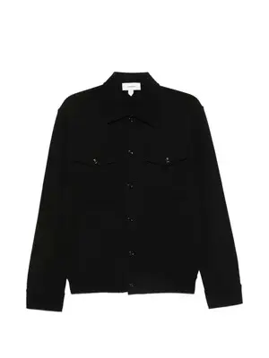 LARDINI Button-down Cardigan With Flap Pockets - Black