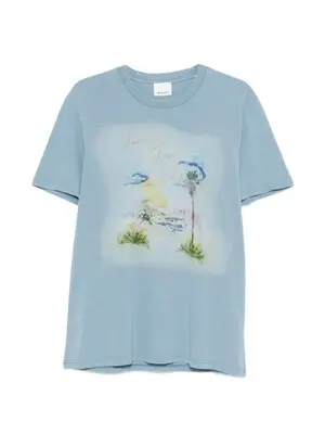 MARANT Honore T-shirt With Graphic Print - Blue