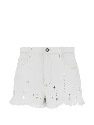 MARANT Shorts With Frayed Hem And Cutouts