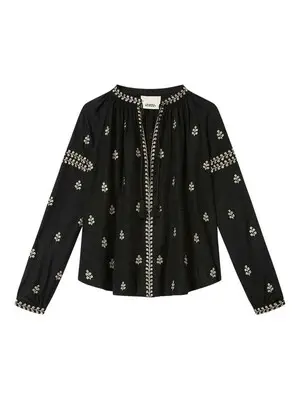 MARANT Rodis Embroidered Top - Black