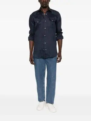 SARTORIO NAPOLI Linen Shirt - Blue