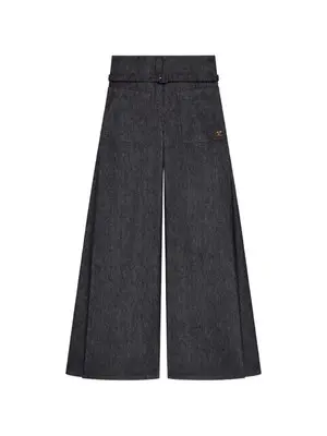 COURREGES Palazzo Pants With Belt - Blue
