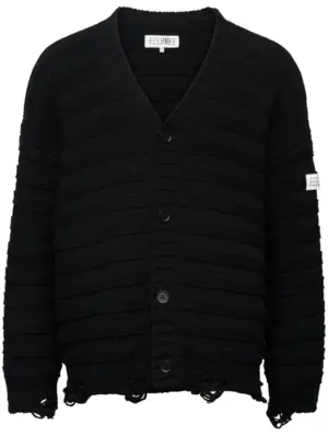 Thom Browne V-neck Cardigan - Black