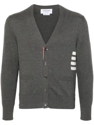 Thom Browne V-neck Cardigan - Grey