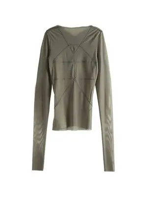 Rick Owens Semi-sheer Top - Grey