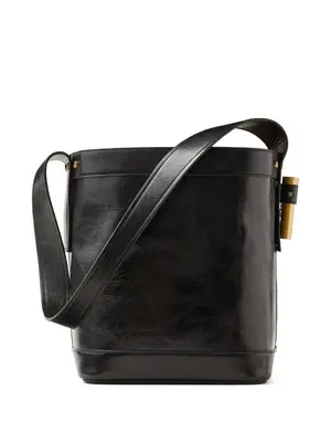 Versace Pivot Small Leather Bucket Bag