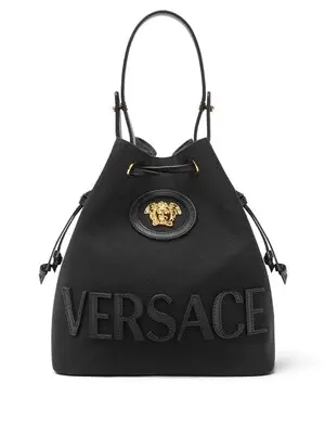 Versace La Medusa Bucket Bag - Black