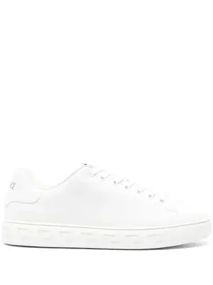Versace Greca Sneakers In Faux Leather - White
