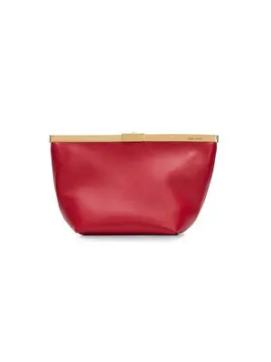 JIMMY CHOO Ganache Leather Clutch