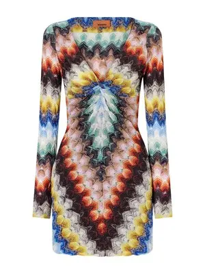 Missoni Metallic Crochet Mini Dress - Multi