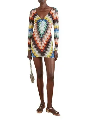 Missoni Metallic Crochet Mini Dress