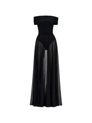 Norma Kamali Off-the-shoulder Maxi Dress - Black