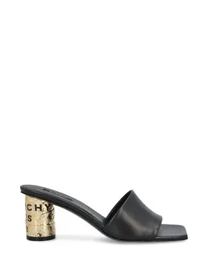Givenchy Leather Sandals With Embossed Logo - Black