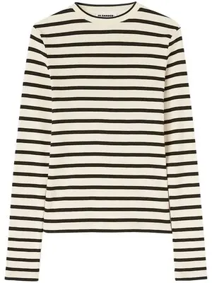JIL SANDER Striped Cotton T-shirt - Multi