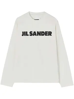 JIL SANDER Long-sleeved Shirt With Logo Print