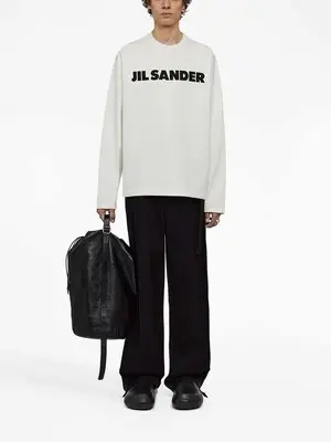 JIL SANDER Long-sleeved Shirt With Logo Print
