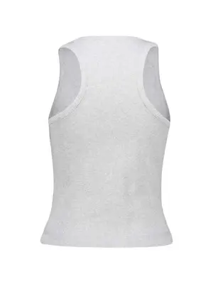 Casablanca Ribbed Tank Top With Logo Print