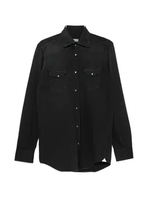 SARTORIO NAPOLI Shirt With Silver Buttons - Black