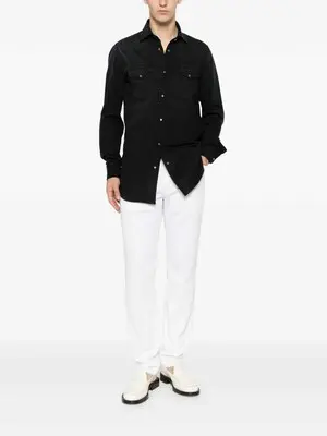 SARTORIO NAPOLI Shirt With Silver Buttons - Black