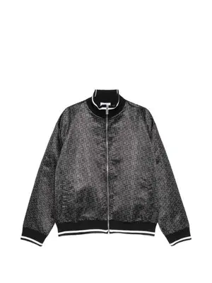 Gcds Full-zip Nylon "monogram Logo" Jacket - Black