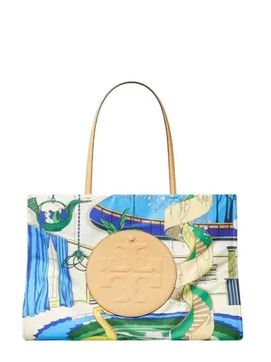 Tory Burch Ella Printed Shopping Bag - Blue