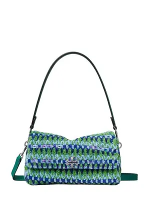 Tory Burch Small Charlie Beaded Crossbody Bag - Blue