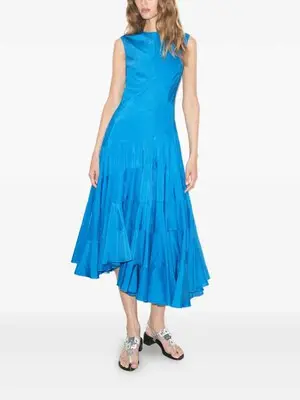 Tory Burch Cotton And Silk A-line Dress - Blue