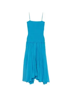 Tory Burch A-line Dress With Pleats - Blue