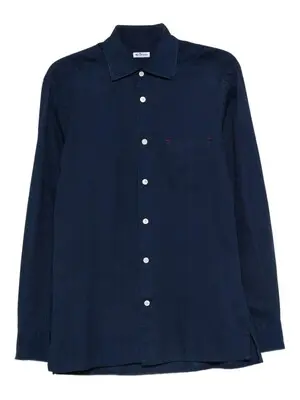 Kiton Long Sleeve Button Down Shirt - Blue