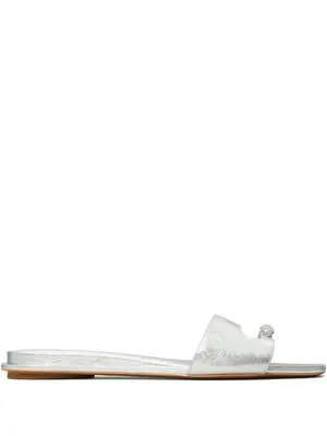 Tory Burch Pierced Slides - Metallic