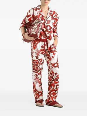 Dolce & Gabbana Majolica Print Twill Vanity Trousers