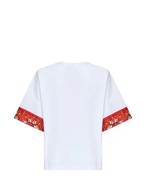 Dolce & Gabbana T-shirt With Embroidered Logo And Majolica Print