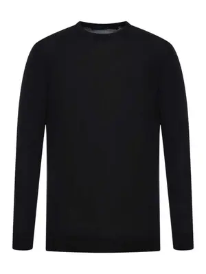 Kiton Crew Neck Wool Sweater - Black
