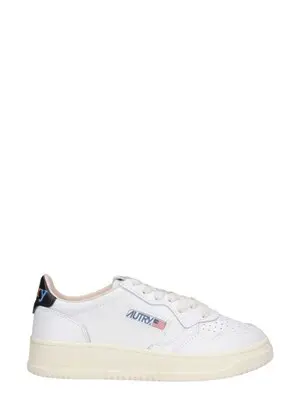 AUTRY Medalist Low Bg02 Leather/leather/logo /black - White