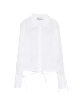 Tory Burch Floral Broderie Anglaise Shirt - White
