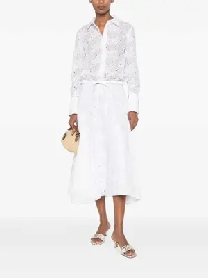 Tory Burch Floral Broderie Anglaise Shirt