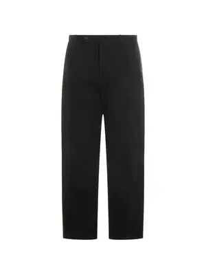 JIL SANDER Straight-leg Cotton Trousers - Black