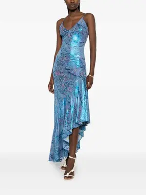 Etro Paisley-patterned Ruffle Midi Dress